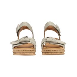 Gabor Damen Plateausandaletten "Gabor Sandalen Leder", Gr. 40,5, beige, Leder, Schuhe
