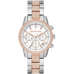 Michael Michael Kors Uhr 'Ritz' Damen Gr&ouml;&szlig;e One Size rosegold / silber / wei&szlig;