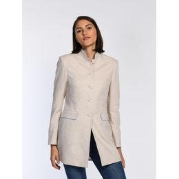 White Label By Rofa Blazer 'Figurnaher Gehrock aus Leinen' Damen Gr&ouml;&szlig;e 42 beige