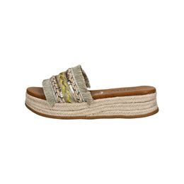 Blowfish Damen Pantolette "Blowfish Pantoletten Lederimitat", Gr. 40, gold, Lederimitat, Schuhe