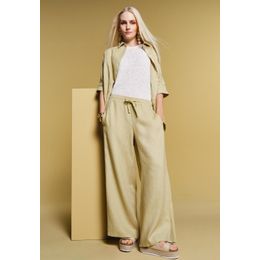 Cartoon Damen Leinenhose "Damen unifarben", gr&uuml;n, Gr. 42, Leinenmischung, Obermaterial: 100% Leinen, Hosen, Form