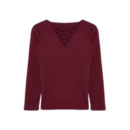 Trendyol Curve Pullover Damen Gr&ouml;&szlig;e XXXL kirschrot