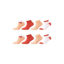 s.Oliver M&auml;dchen Sneakersocken "Sneakersocken 8er Pack", Gr. 35, rosa, 84% Baumwolle, 14% Polyamid, 2% Elasthan, Socken