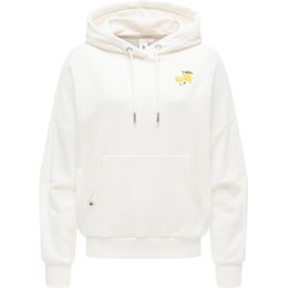 Ragwear Damen Kapuzenpullover "Pirita PP", wei&szlig;, Gr. XXXL, Material: 70% Baumwolle, 30% Polyester, Pullover, oversized Damen Hoodie mit Print-Akzenten