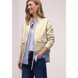 Street One Damen Softshelljacke, beige, Gr. 38, unifarben, Stoff;Web;Softshell, 55% Lyocell, 42% Baumwolle, 3% Elasthan, Jacken, mit Stehkragen
