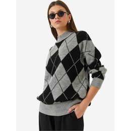 Bianco Lucci Sweater female Grey, Black size S/L