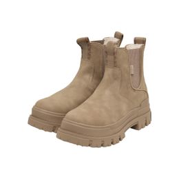 Buffalo Damen Stiefel "Buffalo ASPHA CHELSEA WARM - VEGAN NUBUCK - BROWN", Gr. 39, beige, Kunstfaser, unifarben, Schuhe