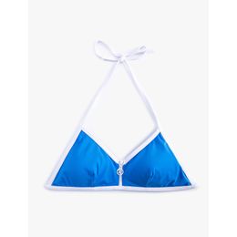 KOTON Bikinitop Damen Gr&ouml;&szlig;e 75 blau / wei&szlig;