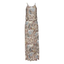 Lascana Damen Maxikleid "mit Schlitz und Knopfleiste im R&uuml;cken, mit Alloverprint", bunt, Gr. 44, bedruckt, Jersey, Obermaterial: 100% Viskose,