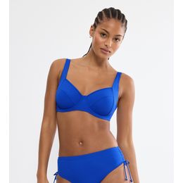 Triumph Damen B&uuml;gel-Bikini-Top "Summer Twist W 01", blau, Gr. 38, Microfaser, Obermaterial: 77% Polyamid, 23% Elasthan, Bikini-Oberteile, Minimizer -