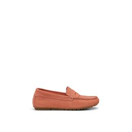 Marc O'Polo MARC O'POLO Damen Mokassin "aus Velours-Rindleder", Gr. 38, rosa, Obermaterial: 100% Leder, unifarben, Schuhe