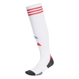 adidas Performance Sportsocken 'Olympique Lyon' Damen Gr&ouml;&szlig;e 43/45 blau / graumeliert / knallrot / wei&szlig;