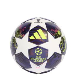 adidas Performance Ball 'UEFA Champions League Final' Jungen Gr&ouml;&szlig;e XXXS neongelb / dunkellila / wei&szlig;