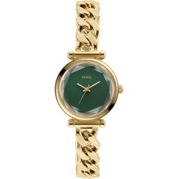 Fossil Analoguhr Damen Gr&ouml;&szlig;e One Size gold / jade