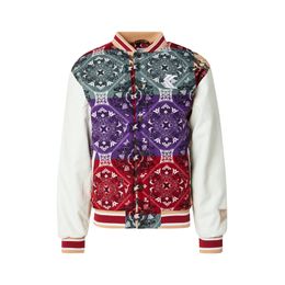 Karl Kani Jacke Herren Gr&ouml;&szlig;e M beige / smaragd / dunkellila / rot