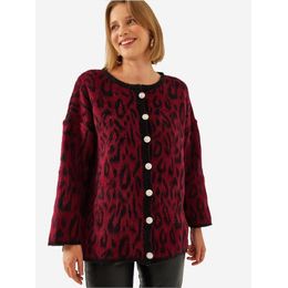 Bianco Lucci Knit Cardigan female Red size S/L