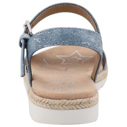 Tom Tailor M&auml;dchen Sandale "Resa", Gr. 31, blau, Lederimitat, Schuhe, Sommerschuh, Sandalette, Kinderschuh mit Glitzerdetails