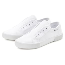 Lascana Damen Sneaker "Slip-On-Sneaker", Gr. 35, wei&szlig;, Obermaterial: 100% Textilmaterial. Decksohle: 100% Textilmaterial. Futter: 100%