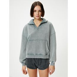 KOTON Sweatshirt Damen Gr&ouml;&szlig;e XS grau