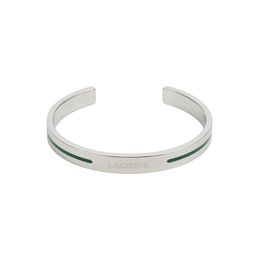 Lacoste Armband 'Adventurer' Herren Gr&ouml;&szlig;e One Size dunkelgr&uuml;n / silber