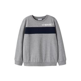 name it Sweatshirt 'NKMVance' Jungen Gr&ouml;&szlig;e 134/140 navy / graumeliert / wei&szlig;