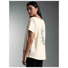TRIGEMA Damen T-Shirt "TRIGEMA T Shirt mit Printmotiv "Natural Elements"", beige, Gr. XXXL, Single Jersey, 100% Baumwolle, Shirts