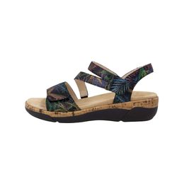 Remonte Damen Riemchensandale "Remonte Sandalen Leder", Gr. 38, schwarz, Leder, Schuhe