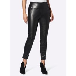 Lady Damen Leggings, schwarz, Gr. 42, unifarben, 100% Polyester, Hosen