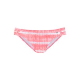 s.Oliver Damen Bikini-Hose "Enja", rot, Gr. 32, bedruckt, Microfaser, Microfaser, Recycling-Polyamid, Badehosen, mit breiten B&auml;ndern an der Seite