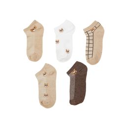 Trendyol Socken Damen Gr&ouml;&szlig;e 36/41 cappuccino / hellbraun / dunkelbraun / wei&szlig;