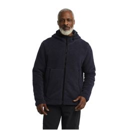 Jack Wolfskin Herren Fleecejacke "STONE LITE HOODED JKT M", blau, Gr. S, Obermaterial: 100% Polyester, Jacken, mit Kapuze, atmungsaktiv, aus Sherpa