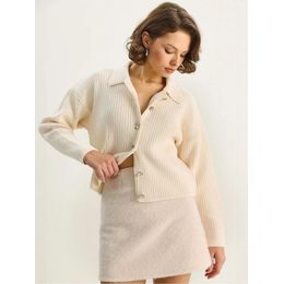 Bianco Lucci Knit Cardigan female White size S/L