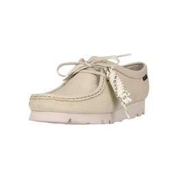 Clarks Damen Schn&uuml;rschuh "Wallebee Goretex", Gr. 41, beige, Leder, Schuhe, mit GTX-Finish