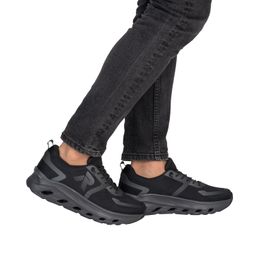 RIEKER SPORT Herren Slip-On Sneaker, Gr. 46schwarz, Textil, Schuhe, Sportschuh, Freizeitsneaker, Halbschuh zum Schlupfen