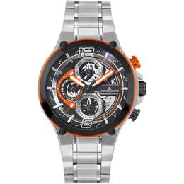 Jacques Lemans Uhr Herren Gr&ouml;&szlig;e One Size orange / schwarz / silber