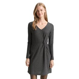 Damen Minikleid, grau, Gr. L, Tom Tailor Denim, Glitzermuster, Web, Obermaterial: 77% Polyamid, 9% Polyester, 9% sonstige Fasern, 5% Elasthan,