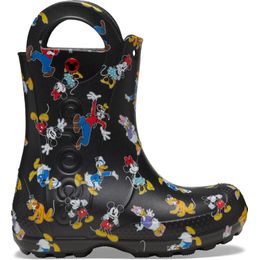 Crocs M&auml;dchen Gummistiefel "Toddlers&rsquo; Mickey Mouse and Friends Handle It Rain Boot", Gr. 24, bunt, Croslite , Schuhe, Regenstiefel, Matschstiefel mit