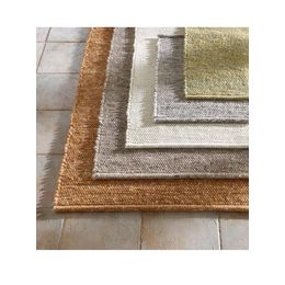 Teppich HEINE HOME, B:70cm H:12mm L:140cm, grau, Wolle, Wohnzimmer, Teppiche