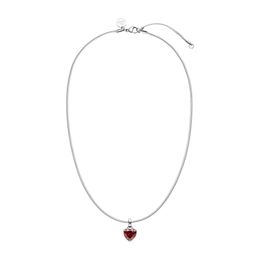 PURELEI Necklace 'Sleeky Red Heart' female Silver size 40 - 45cm