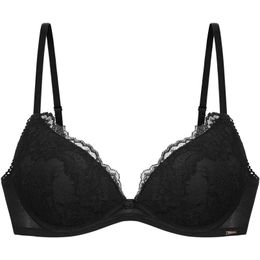 Dorina Damen B&uuml;gel-BH "ORIGINS", Gr. 75, schwarz, Spitze, Obermaterial: 64% Polyamid, 28% Polyester, 8% Elasthan, BHs, mit Spitze