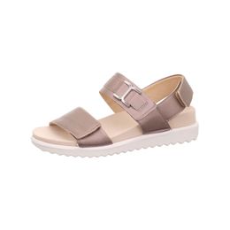 Legero Damen Riemchensandale "Legero Sandalen Leder", Gr. 39rose metallic, Leder, Schuhe