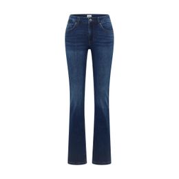 Mustang Damen Bootcut-Jeans "Damen Style Shelby Slim Boot", blau, Gr. 25, unifarben, Denim/Jeans, 99% Baumwolle, 1% Elasthan, Jeans