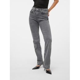 V&eacute;ro Moda VERO MODA Damen Gerade Jeans "VMTESSA HR STRAIGHT JEANS RA206 GA NOOS", blau, Gr. 27, unifarben, Denim/Jeans, Obermaterial: 99% Baumwolle, 1%
