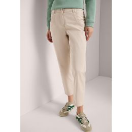 Cecil Damen Culotte, beige, Gr. 33, unifarben, Web, 96% Baumwolle, 4% Elasthan, Hosen, Middle Waist