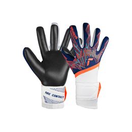 Reusch Sporthandschuhe 'Pure Contact' Jungen Gr&ouml;&szlig;e M blau / neonorange / schwarz / wei&szlig;