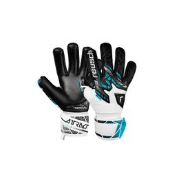 Reusch Kinder Torwarthandschuhe "Attrakt Gold NC Junior", silber, Gr. 5, mehrfarbig, 34% Polyester, 25% Elastodien, 3% Lederimitat, 1% Elasthan,