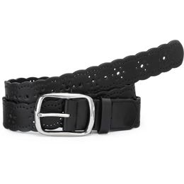 Lascana Damen H&uuml;ftg&uuml;rtel "Cut-Out-G&uuml;rtel, Anzugg&uuml;rtel, G&uuml;rtel, Jeansg&uuml;rtel, Hoseng&uuml;rtel", schwarz, Gr. 85, unifarben, Lederimitat, G&uuml;rtel, f&uuml;r Jeans