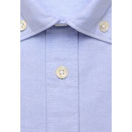 Seidensticker Herren Businesshemd, blau, Gr. 48, unifarben, 100% Baumwolle, Hemden, Regular 1/1 Button-Down-Kragen Uni