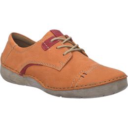 Josef Seibel Damen Schn&uuml;rschuh "Fergey 41, papaya-kombi", Gr. 43, orange, Obermaterial: 100% Rindsleder Leather cow., Schuhe