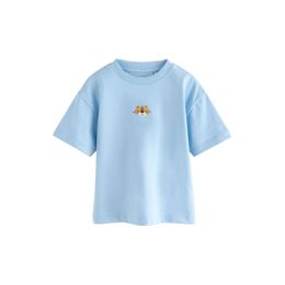 next T-Shirt Jungen Gr&ouml;&szlig;e 74 hellblau / braun / hellbraun / wei&szlig;